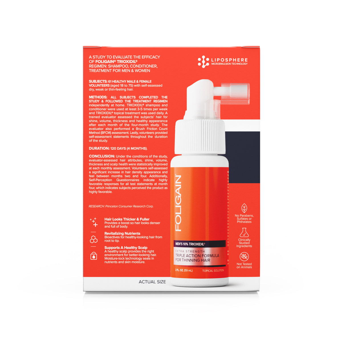 FOLIGAIN Triple Action Complete Formula For Thinning Hair For Men 10% ...