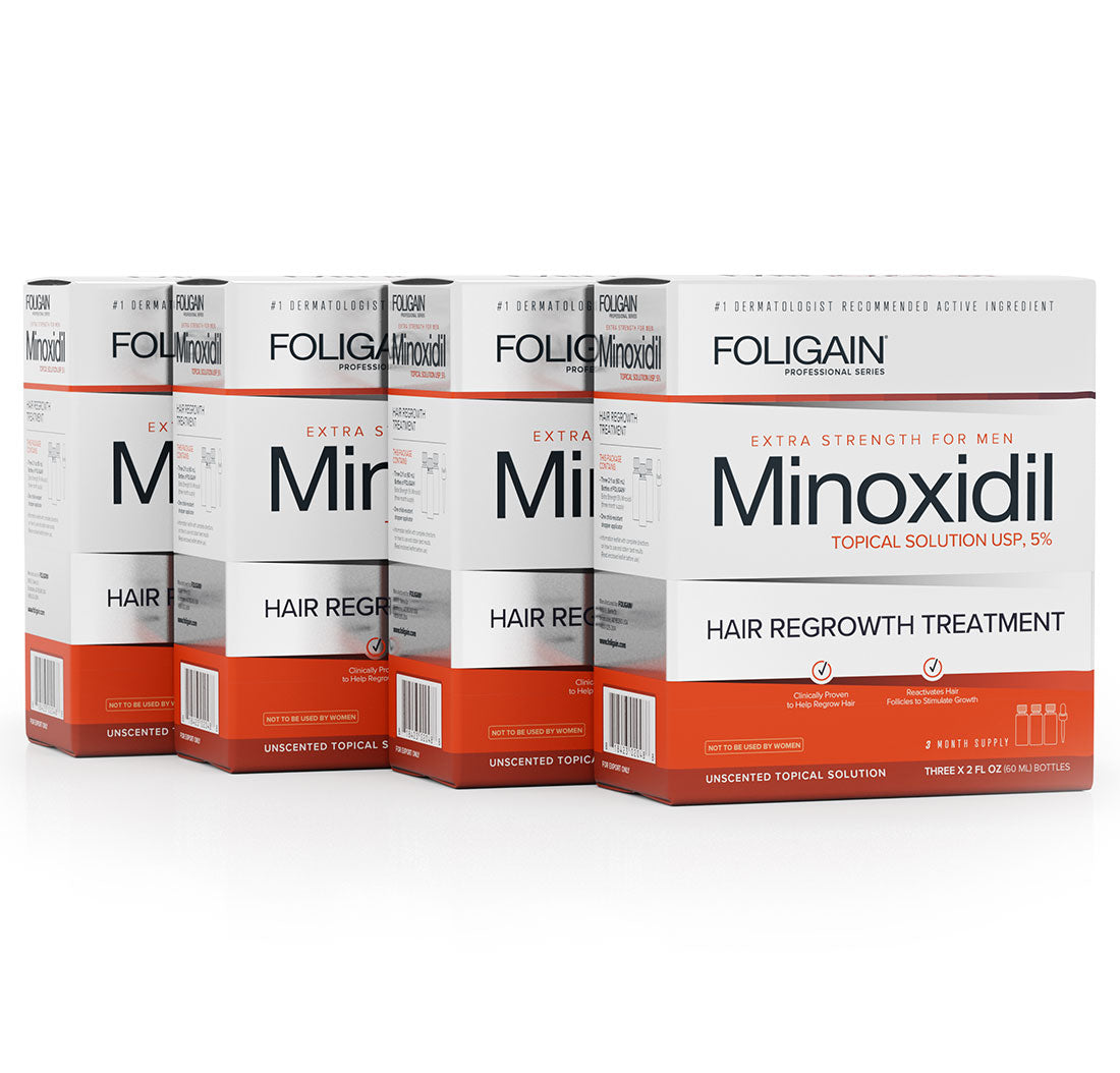 FOLIGAIN Ultra-Pure Minoxidil 5% Hair Regrowth Treatment For Men 12 Mo