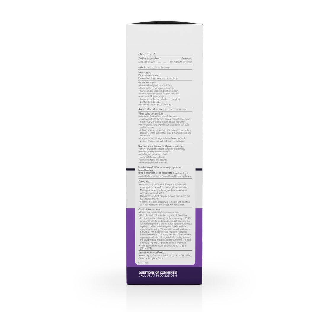 FOLIGAIN Ultra-Pure Minoxidil 2% Hair Regrowth Foam For Women 3 Month