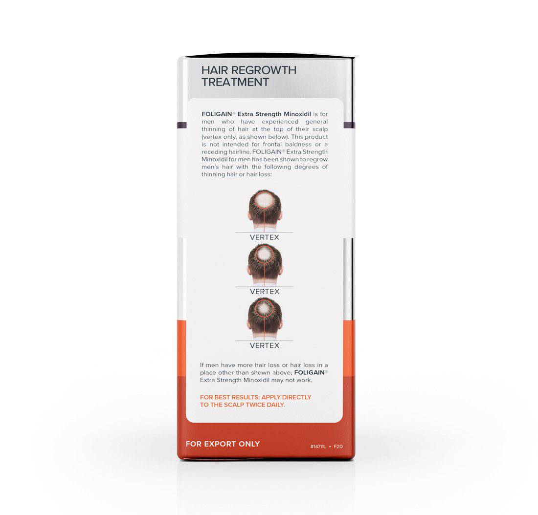 FOLIGAIN Ultra-Pure Minoxidil 5% Hair Regrowth Treatment For Men 1 ...