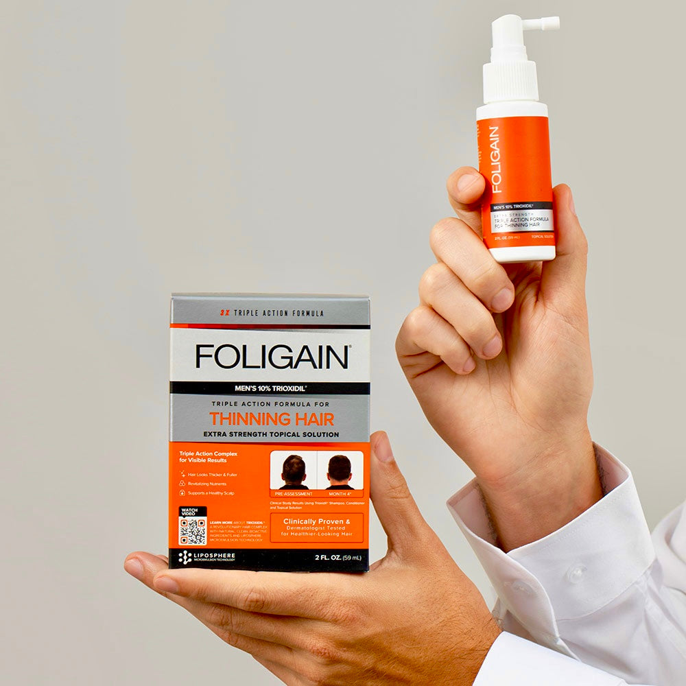 FOLIGAIN Triple Action Complete Formula For Thinning Hair For Men 10% ...